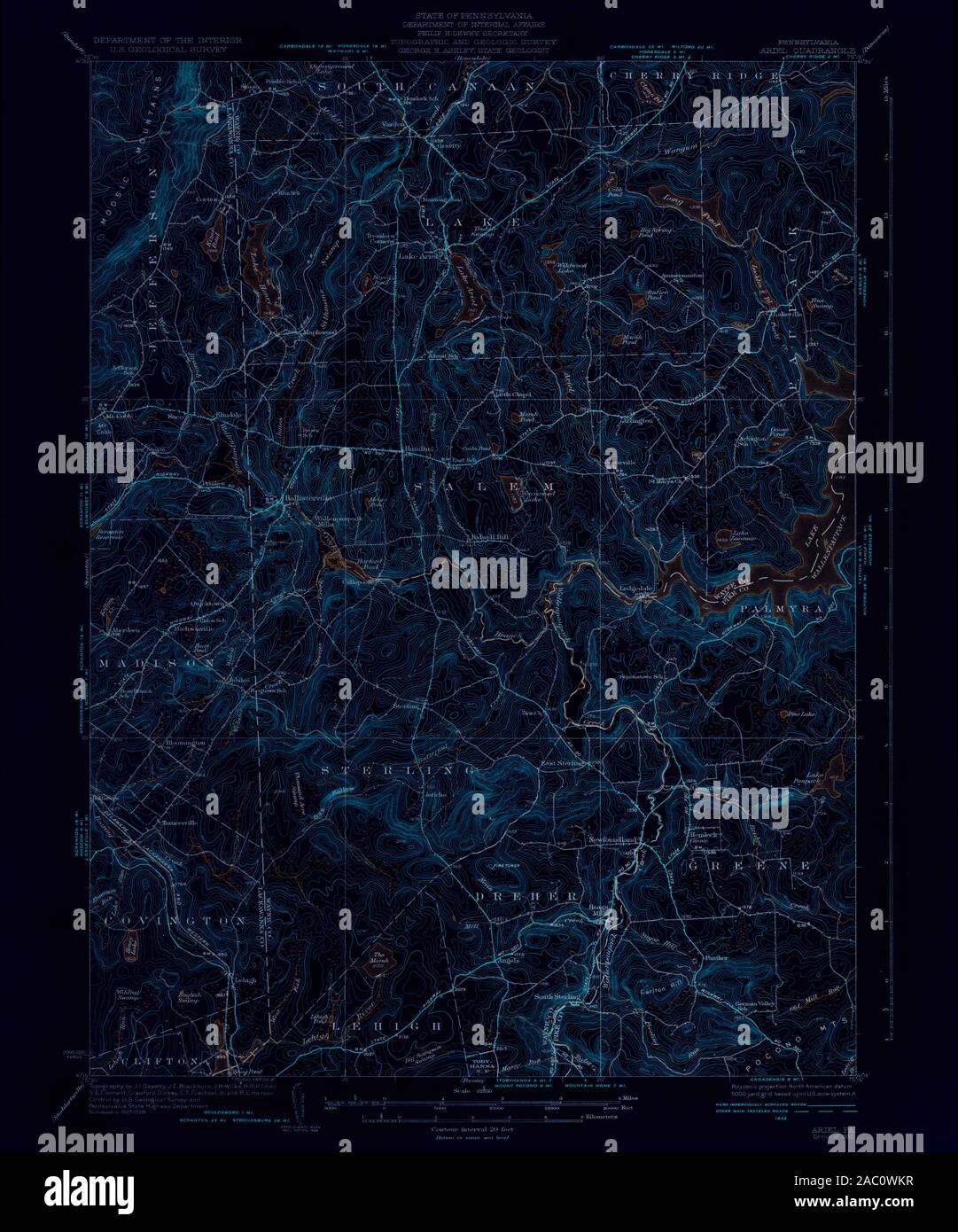 Ariel maps hi-res stock photography and images - Alamy