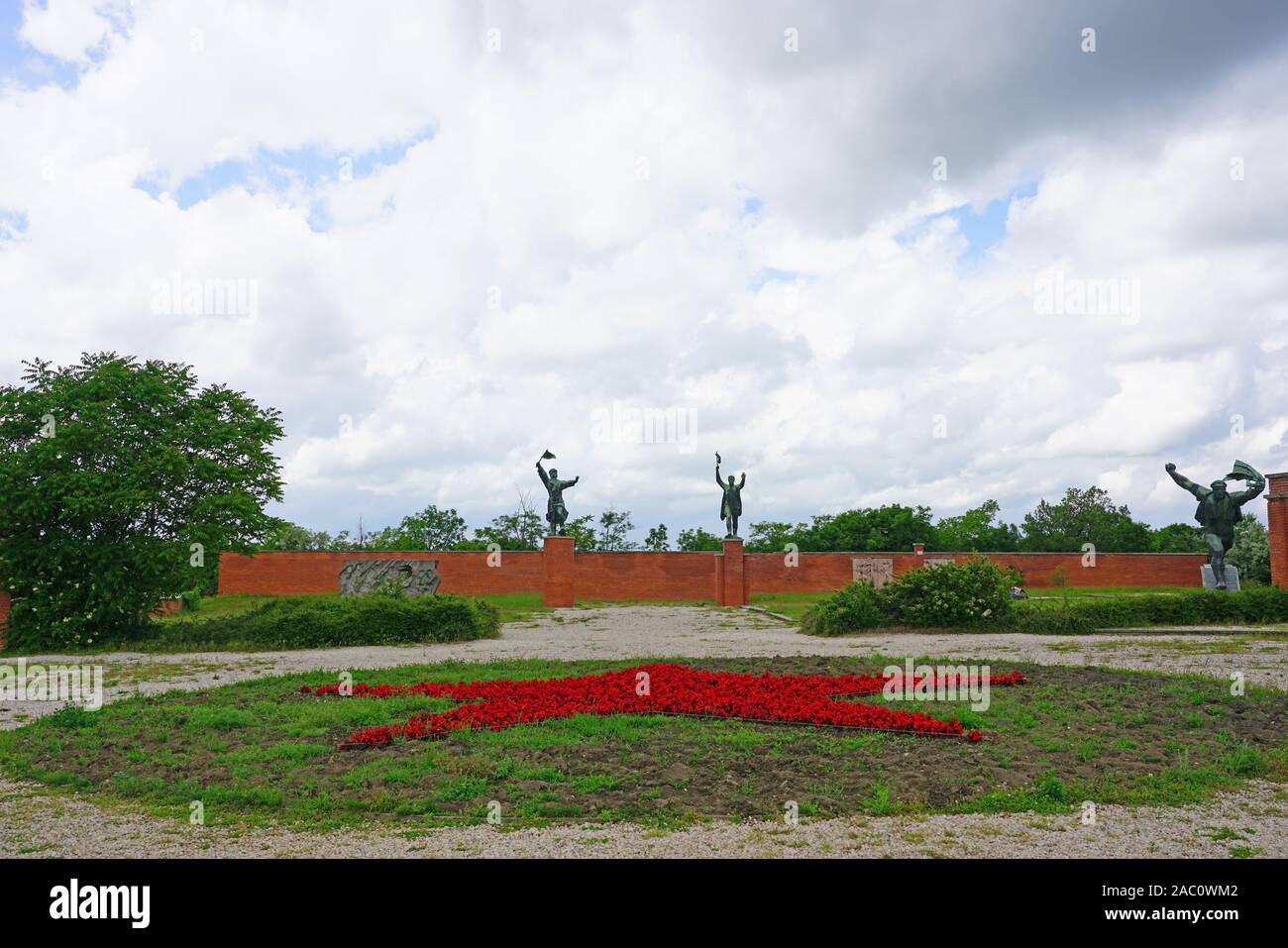 BUDAPEST, HUNGARY -28 MAY 2019- View of the Memento Park, an open air ...