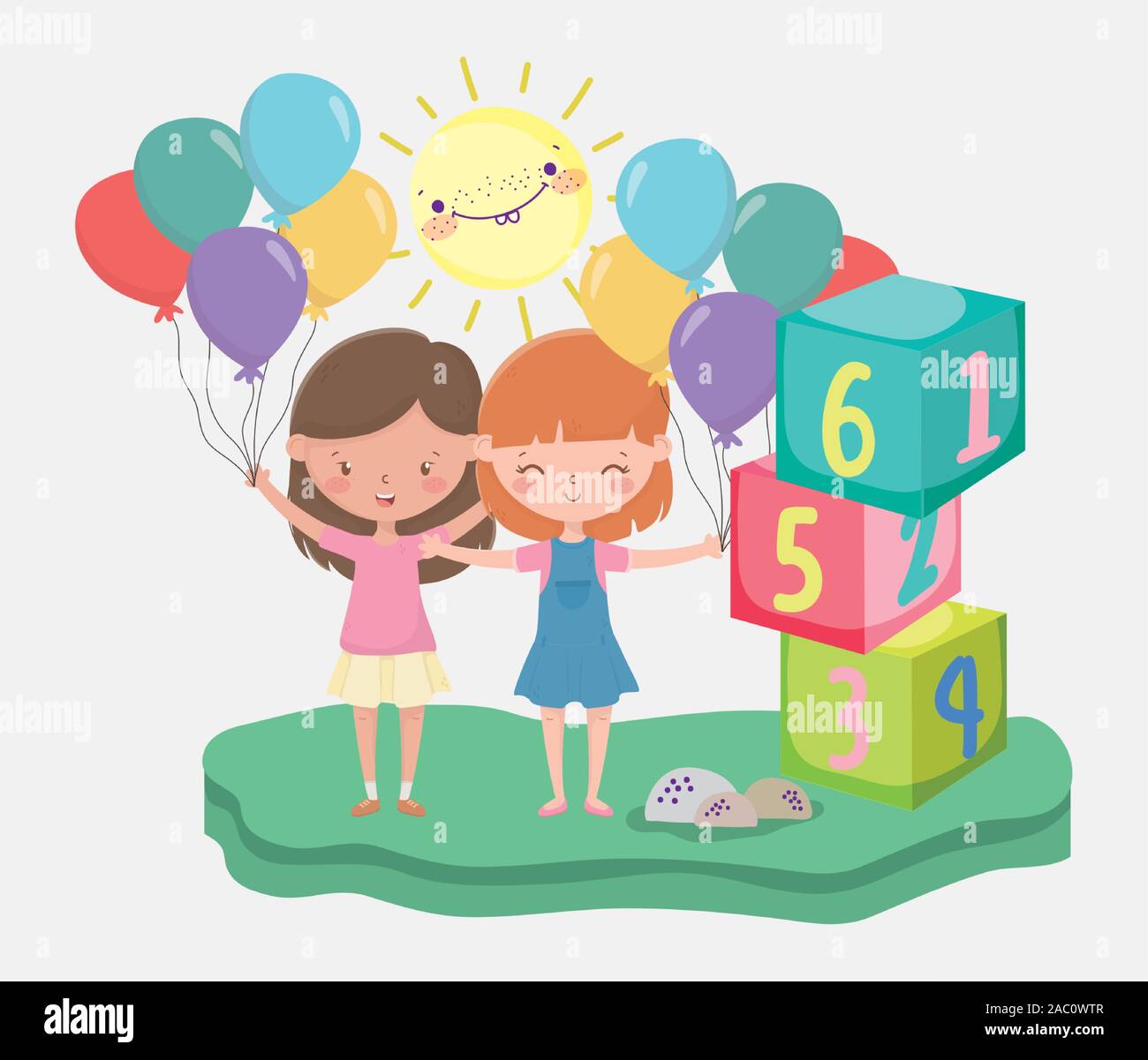 Girls numbers Stock Vector Images - Alamy