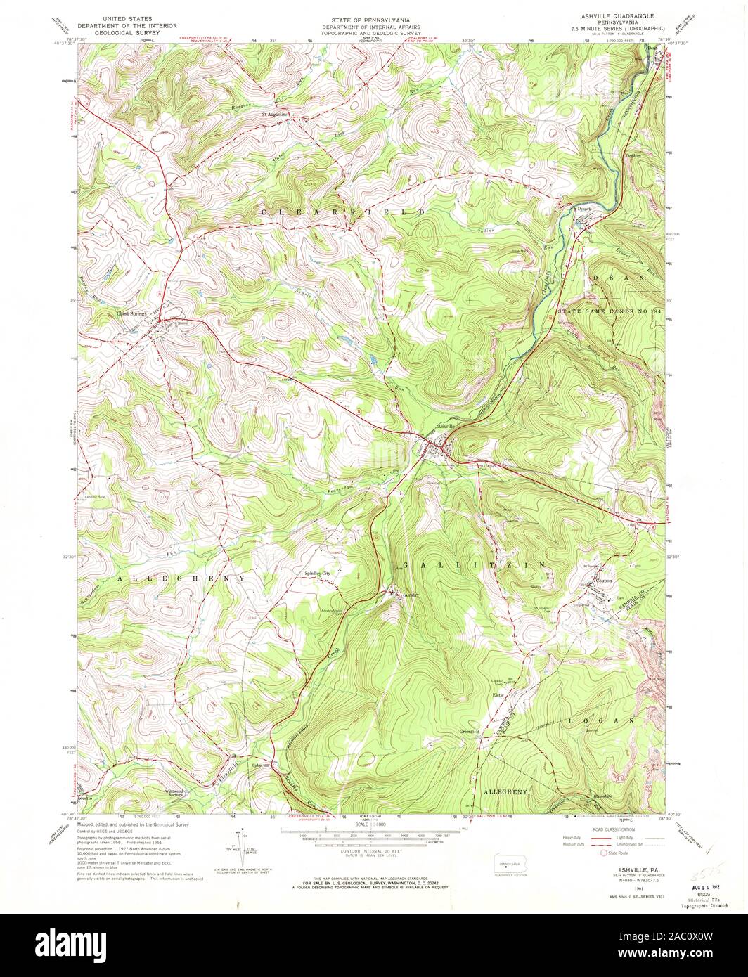 Map of ashville hi-res stock photography and images - Alamy