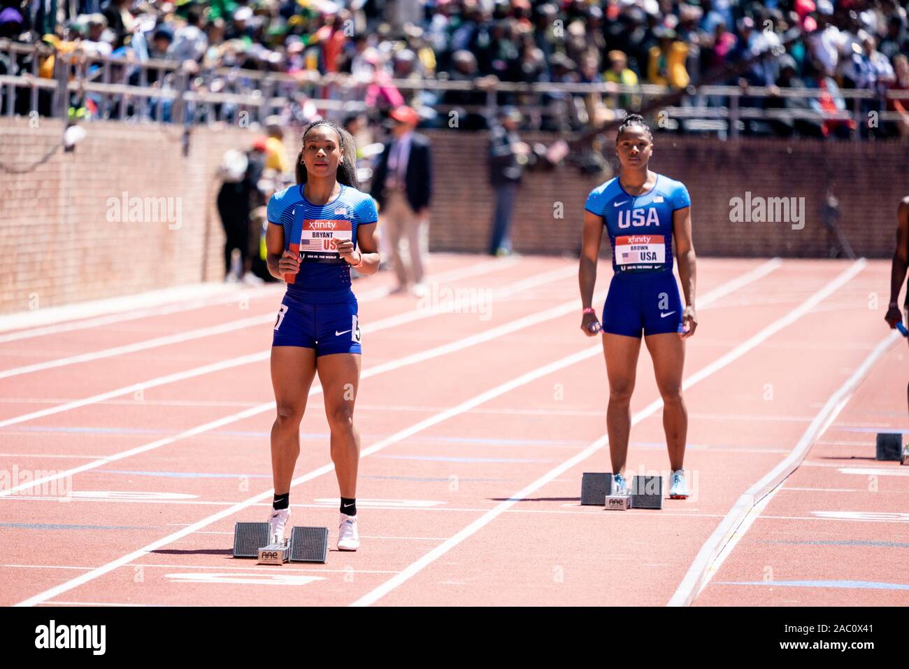 Dezerea Bryant and Aaliyah Brown (USA) competing USA vs the World Women ...