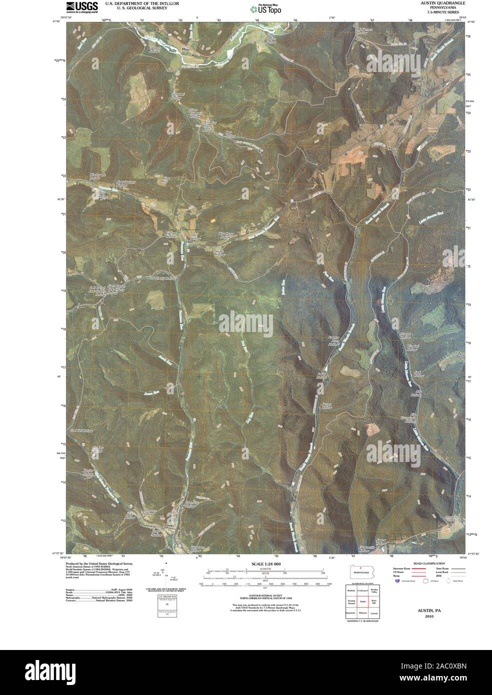 Austin pennsylvania map hi-res stock photography and images - Alamy