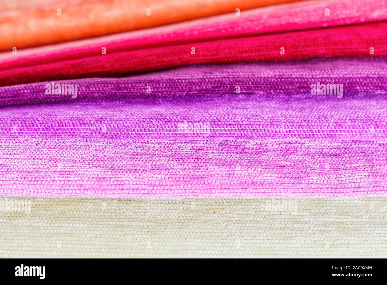 Bright collection of cloth close-up. Cloth background Stock Photo - Alamy