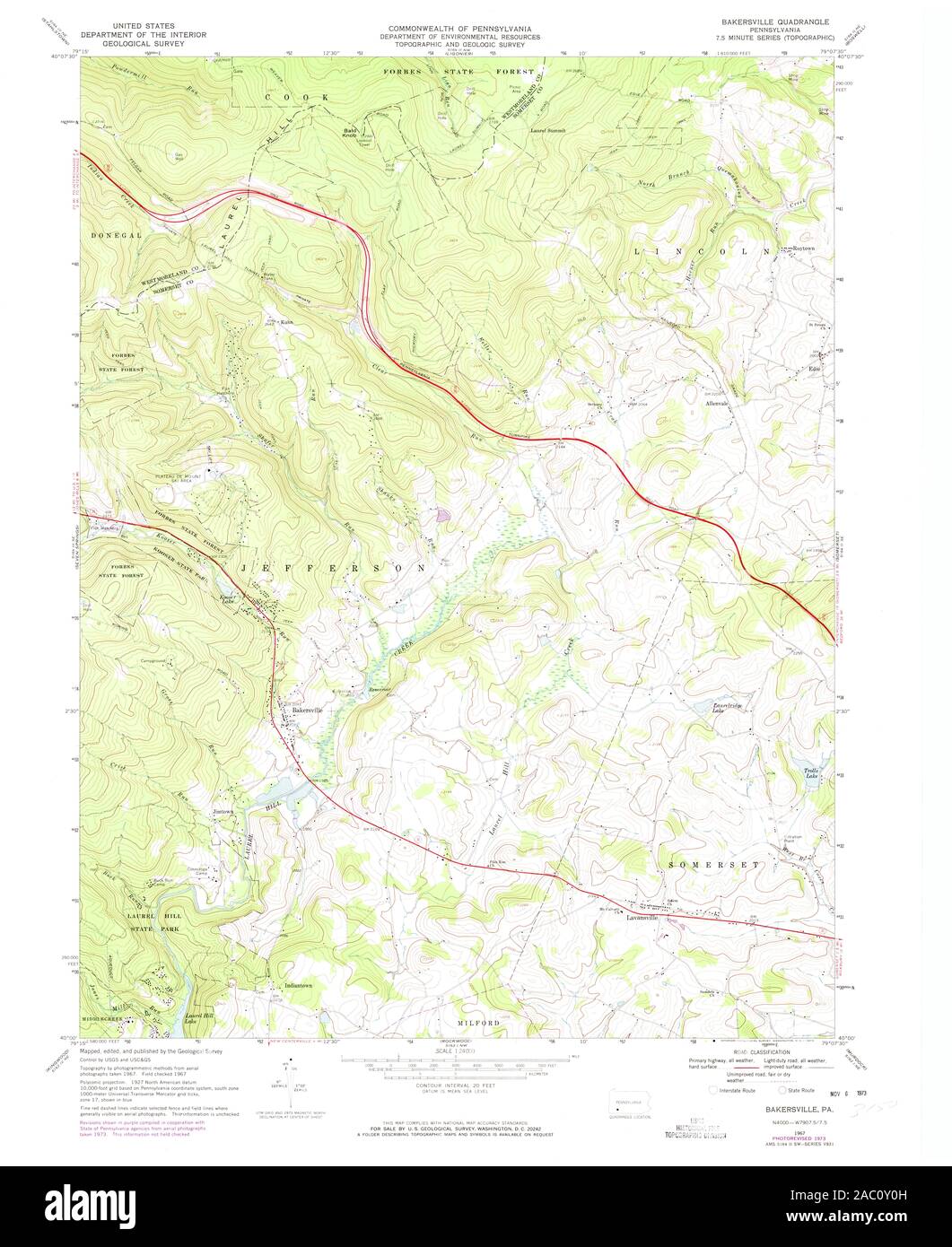 Map of bakersville hi-res stock photography and images - Alamy