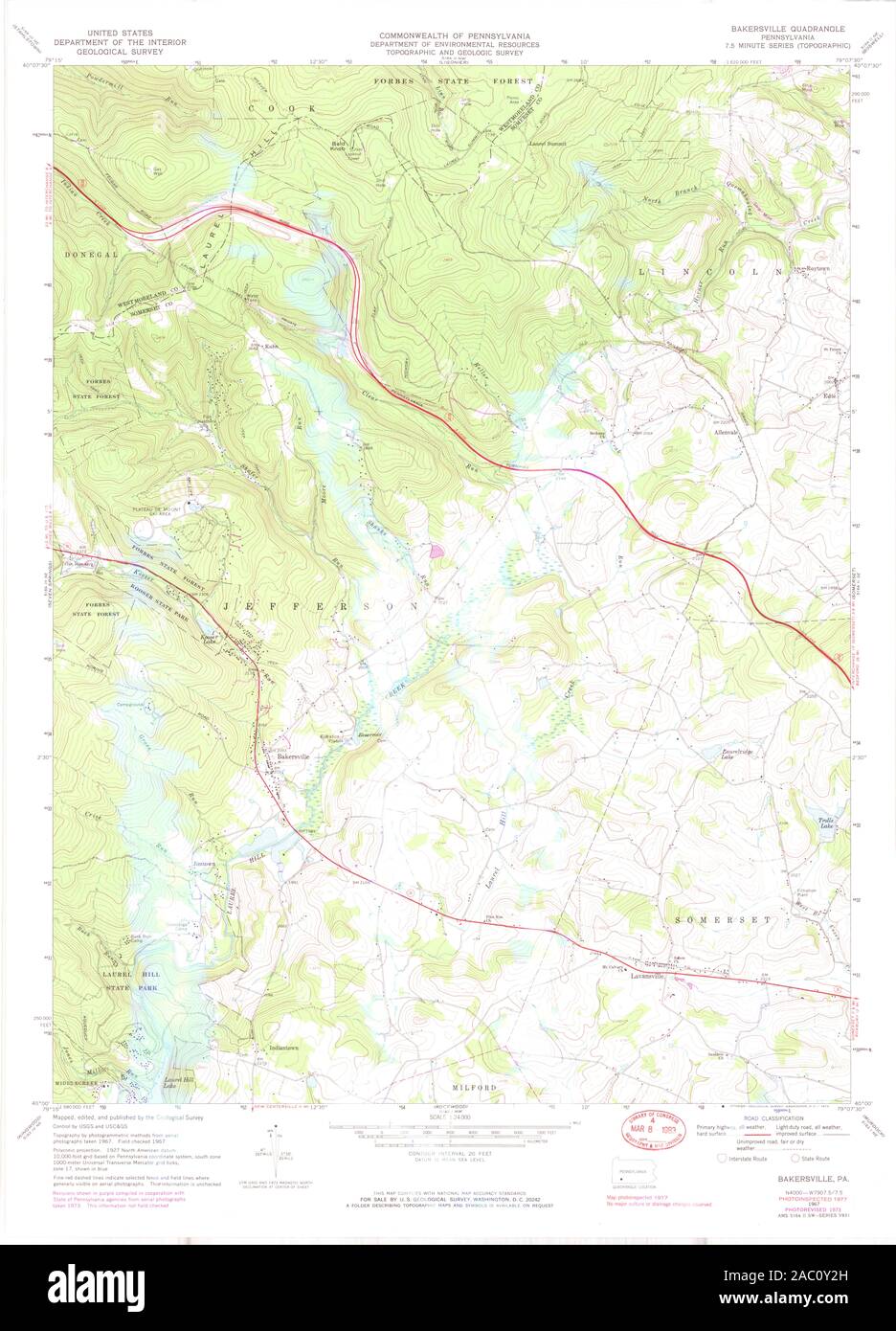 Map of bakersville hi-res stock photography and images - Alamy