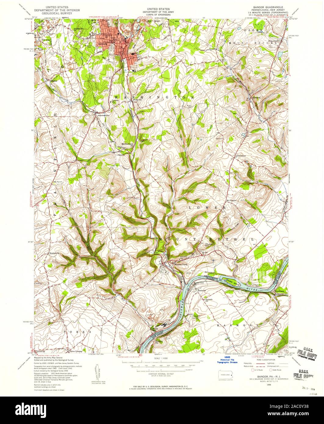 Bangor map Cut Out Stock Images & Pictures - Alamy