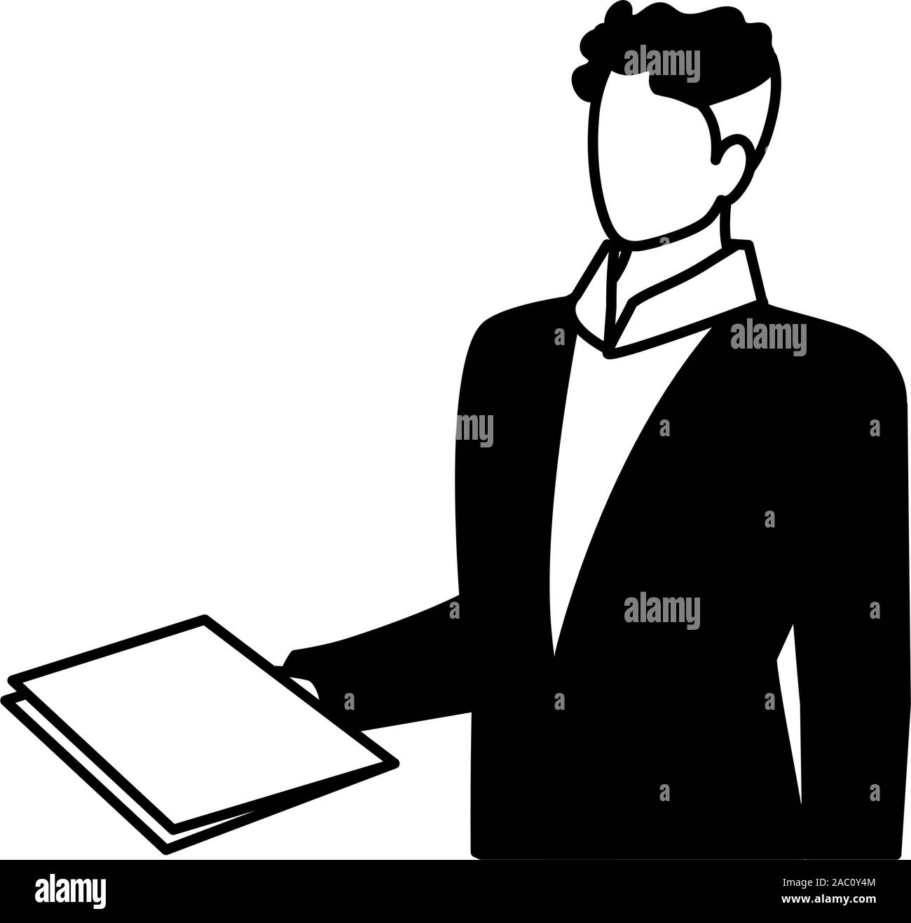 businessman faceless on white background vector illustration design ...