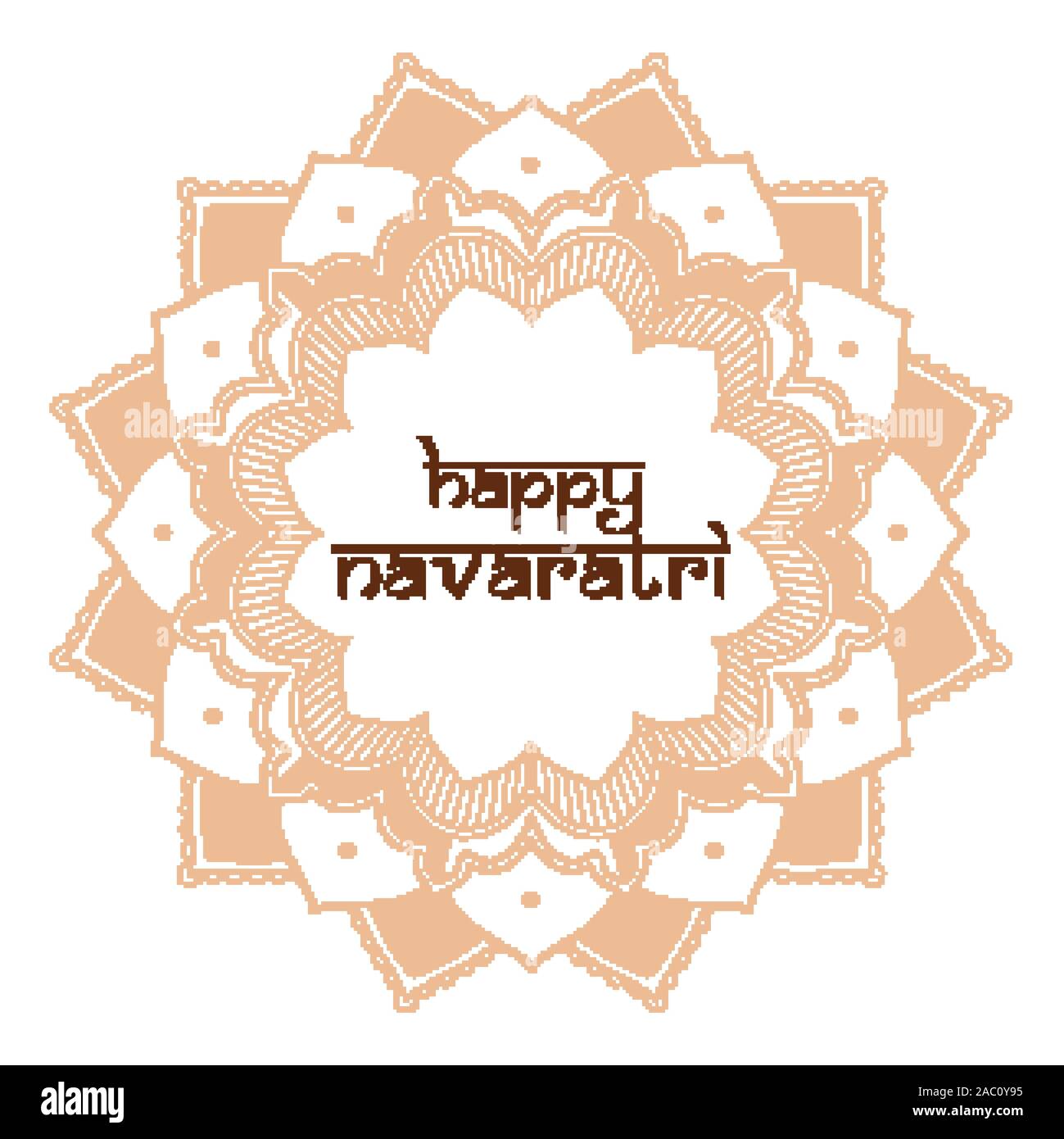 Navaratri poster design with mandala pattern illustration Stock Vector ...