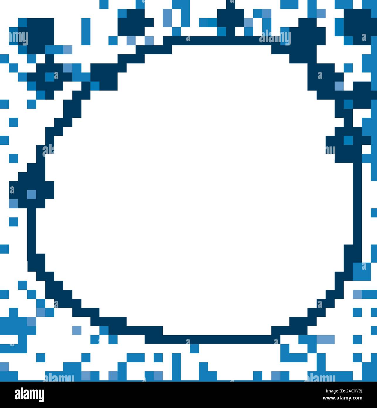 Round frame with blue background illustration Stock Vector Image & Art ...