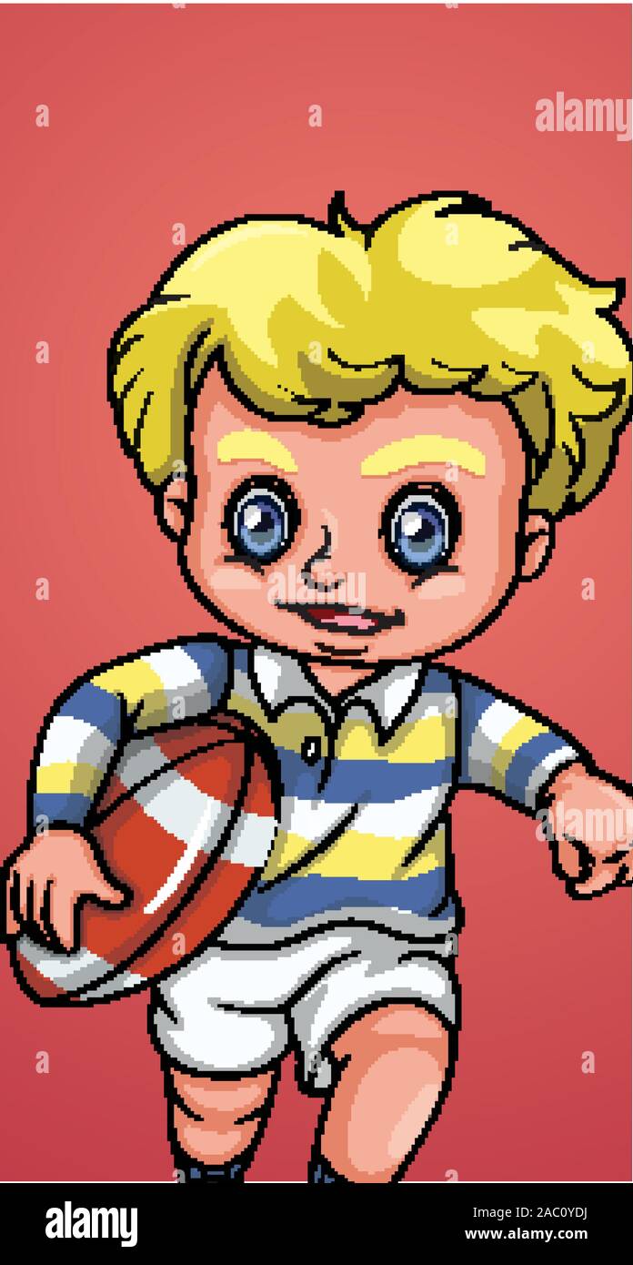 Happy student rugby Stock Vector Images - Alamy