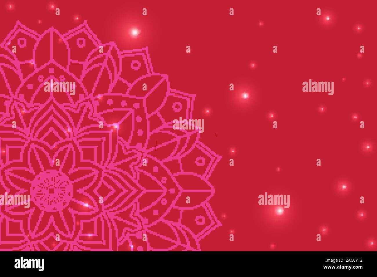 Mandala patterns on red background illustration Stock Vector Image ...