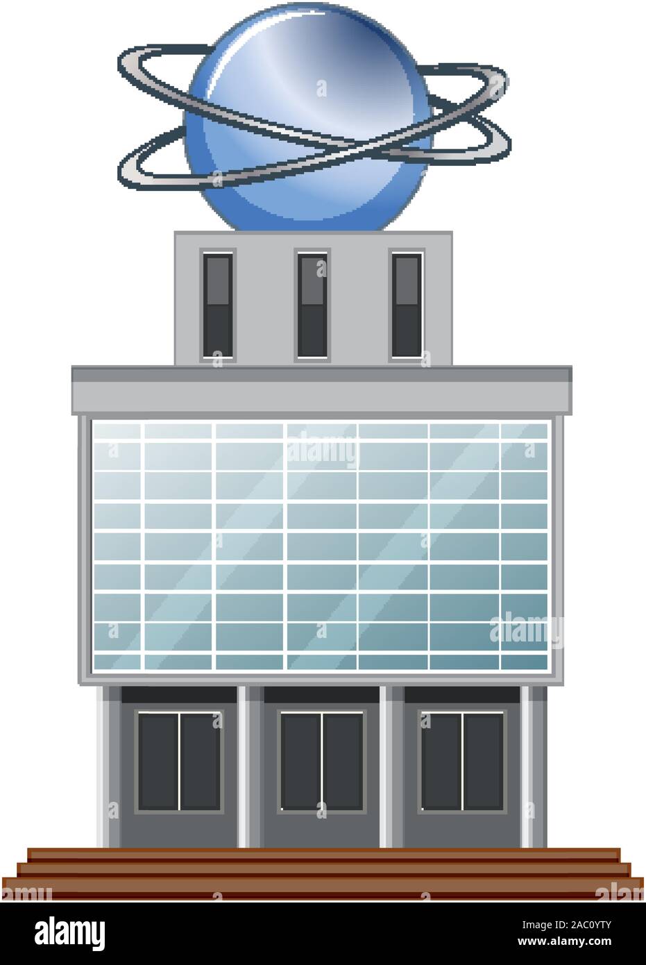 Building with round ball on top illustration Stock Vector Image & Art ...