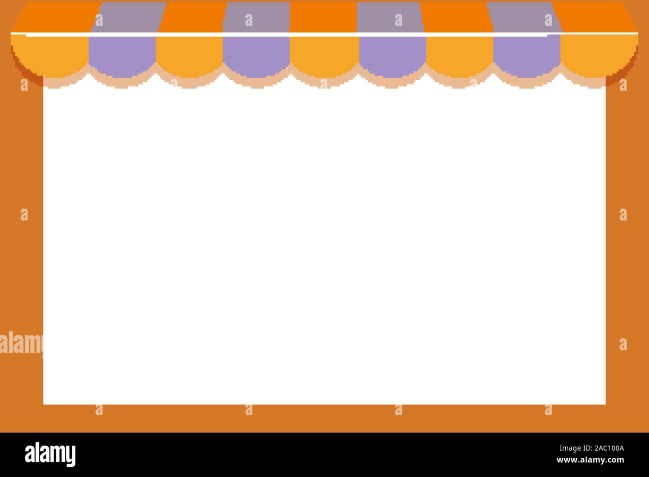 Shop sign template with orange frame illustration Stock Vector Image ...