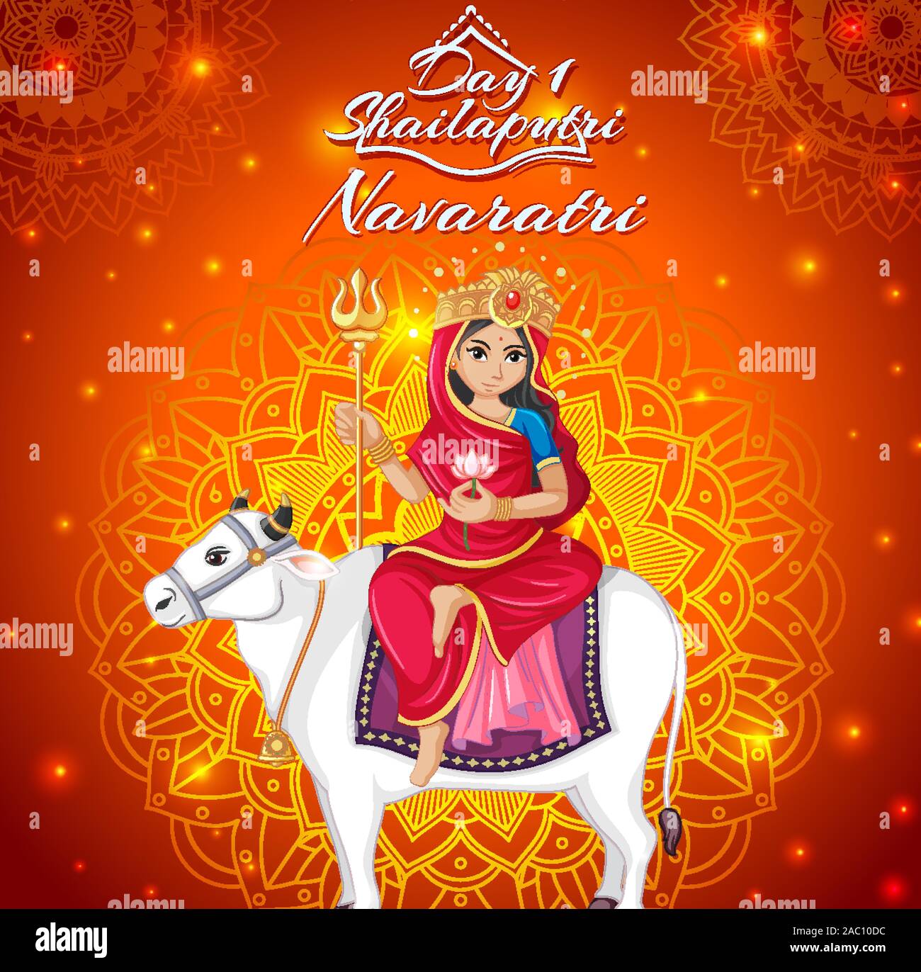 Navaratri poster design with goddess illustration Stock Vector Image ...