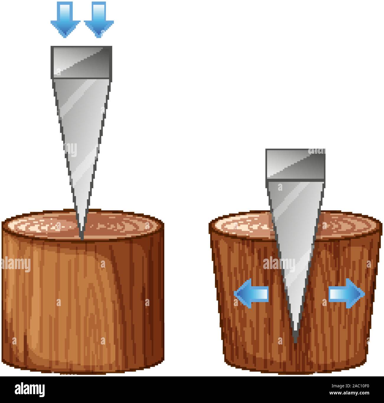 Blades and chopping wood illustration Stock Vector Image & Art - Alamy