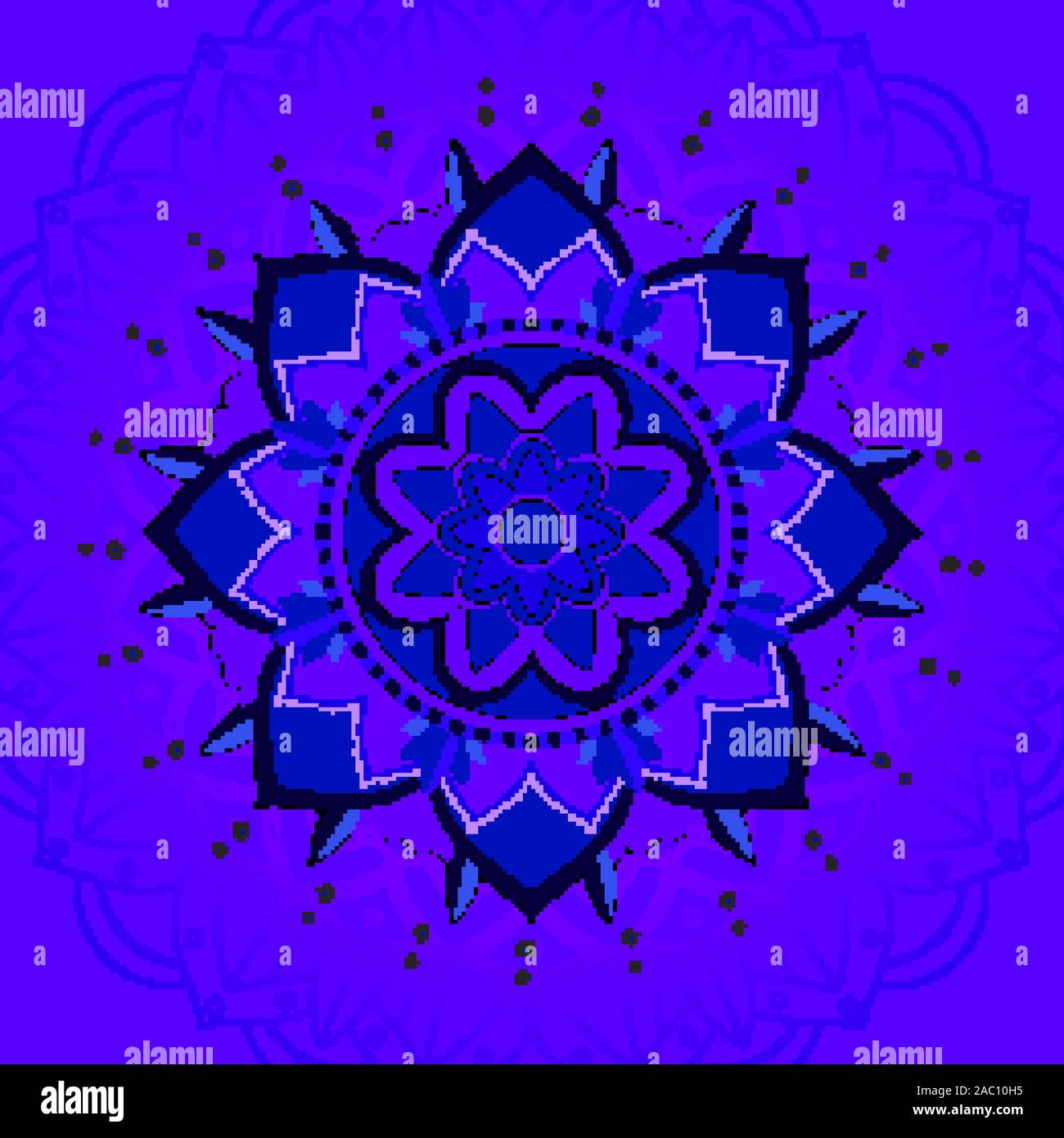 Mandala patterns on blue background illustration Stock Vector Image ...