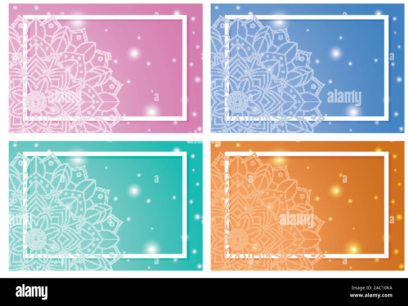 Four background with mandala patterns illustration Stock Vector Image ...