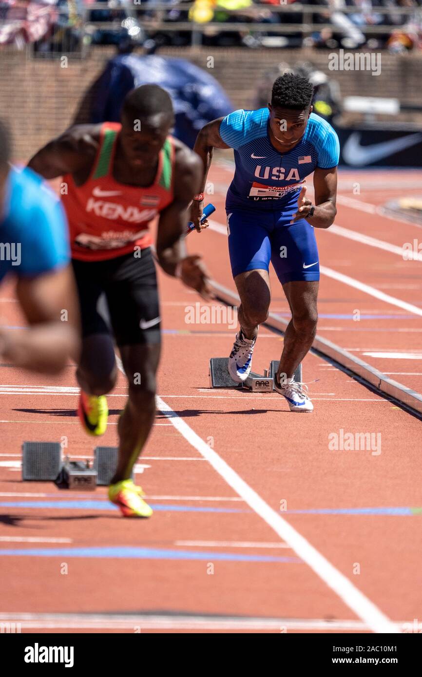 Jamiel Trimble (USA) competing in the USA vs the World Men Sprint ...