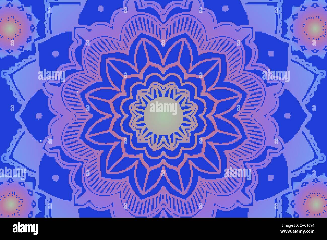 Mandala patterns on blue background illustration Stock Vector Image ...