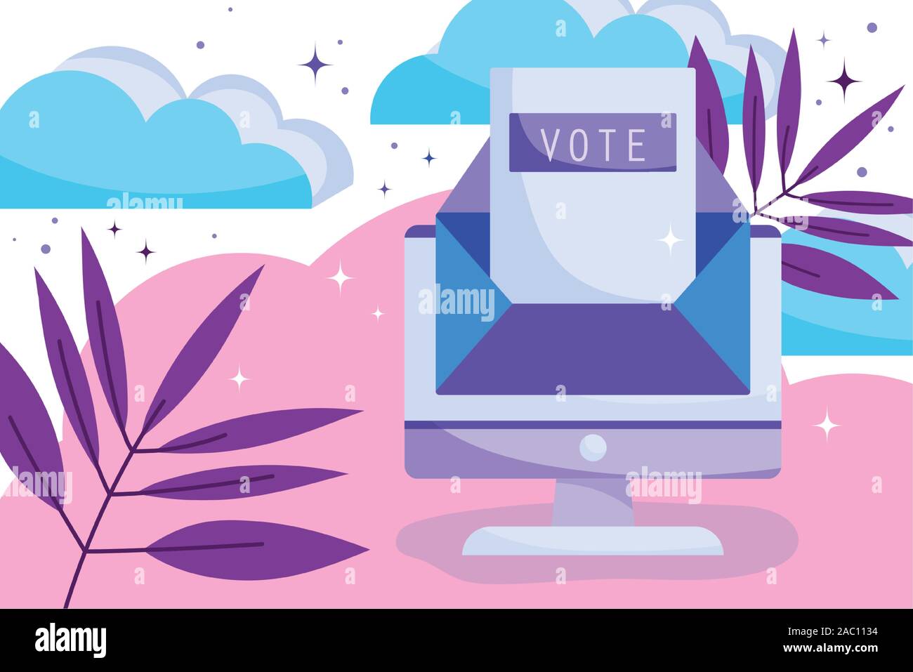 computer ballot online message politics election democracy voting ...