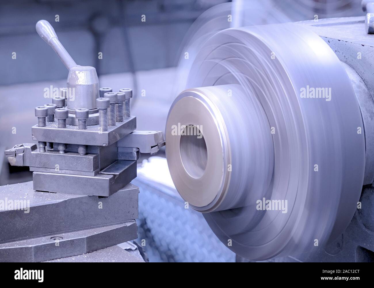 Milling mechanical turning metal working process metal parts.-image ...