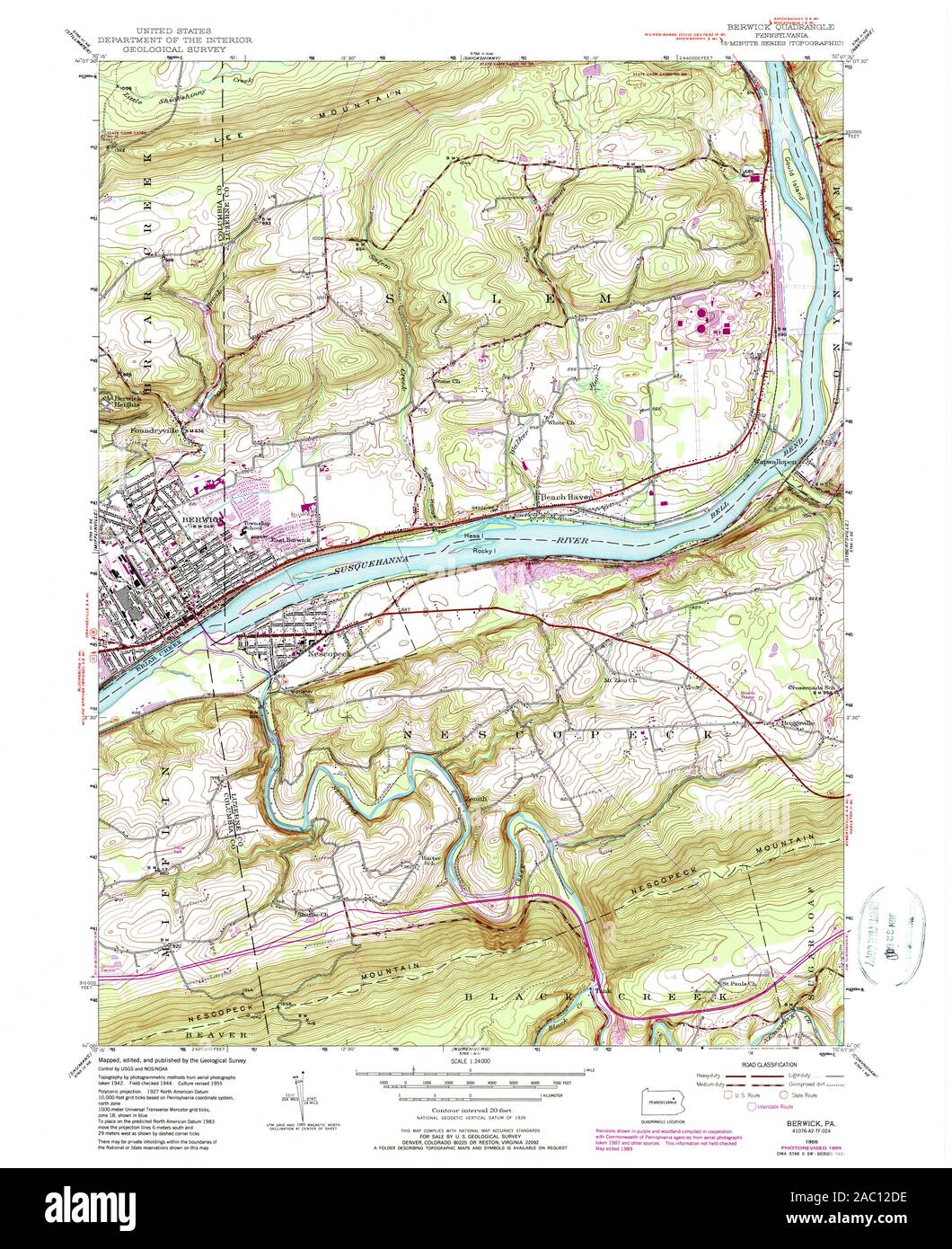 Berwick map Cut Out Stock Images & Pictures - Alamy