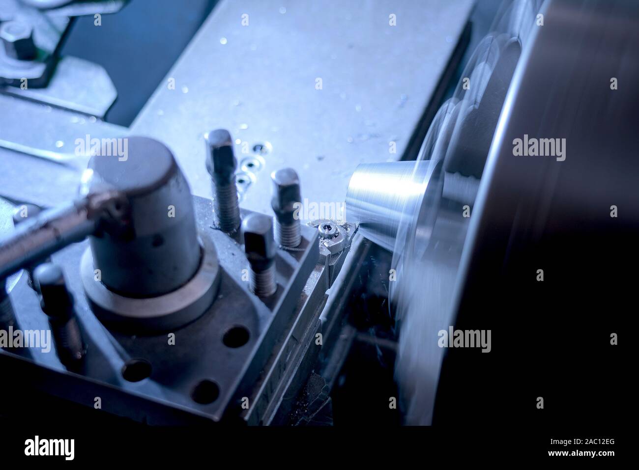 Milling mechanical turning metal working process metal parts.-image ...