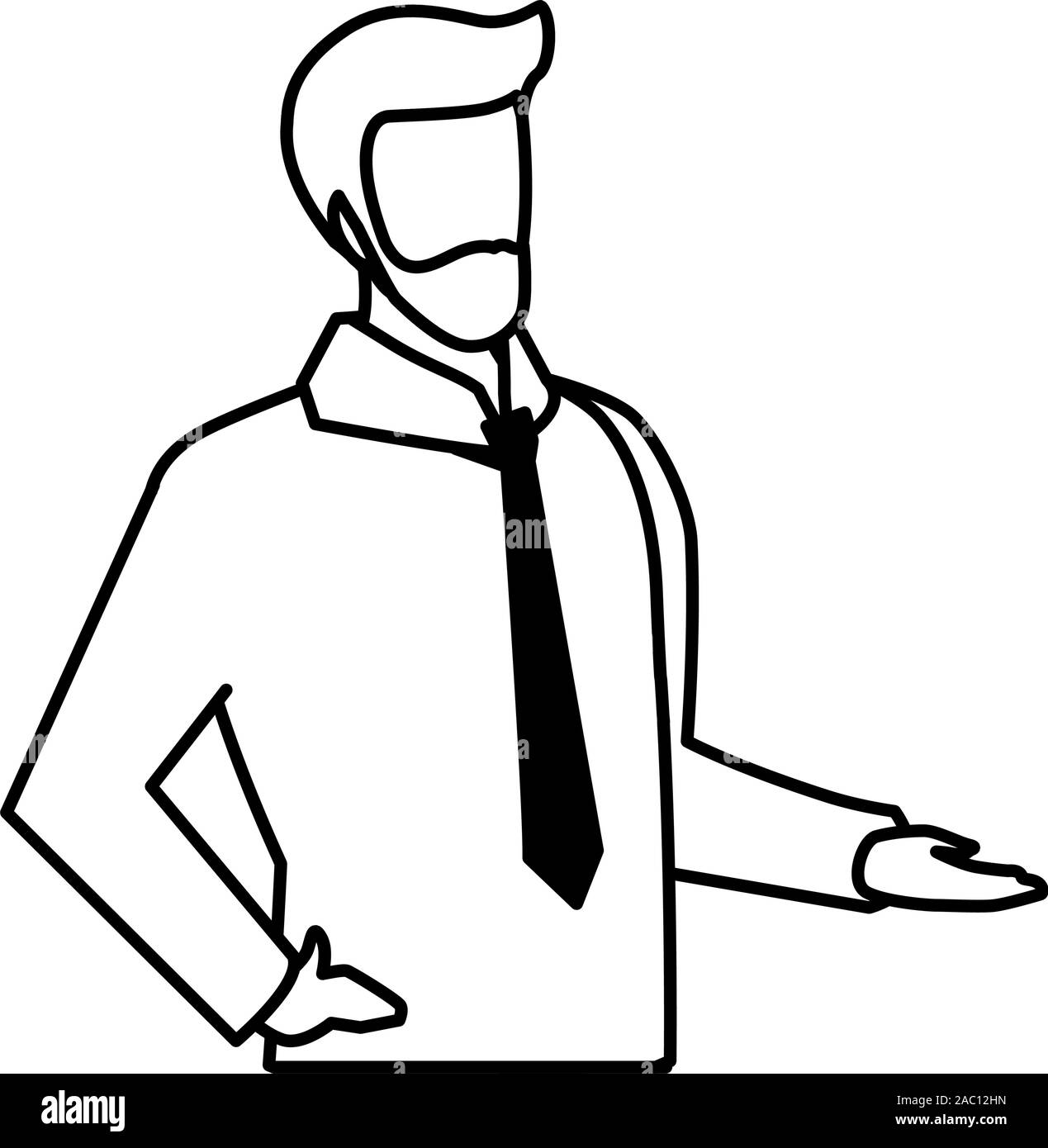 businessman faceless on white background vector illustration design ...