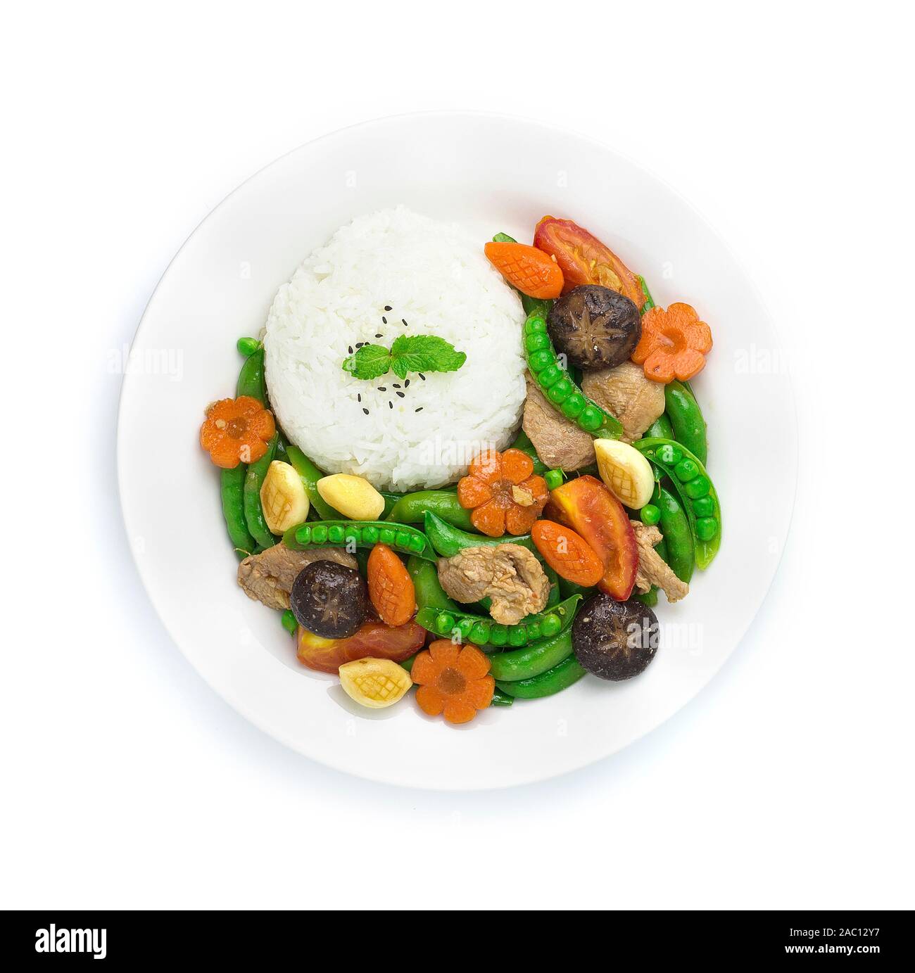 Fried chicken rice flower hi-res stock photography and images - Alamy