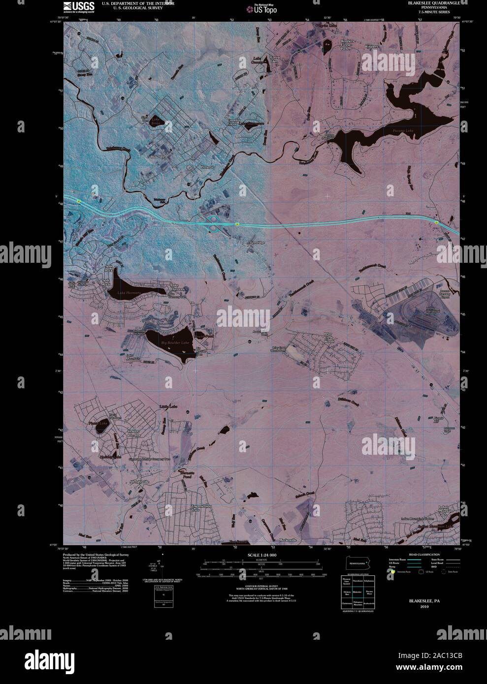Map of blakeslee pennsylvania hi-res stock photography and images - Alamy