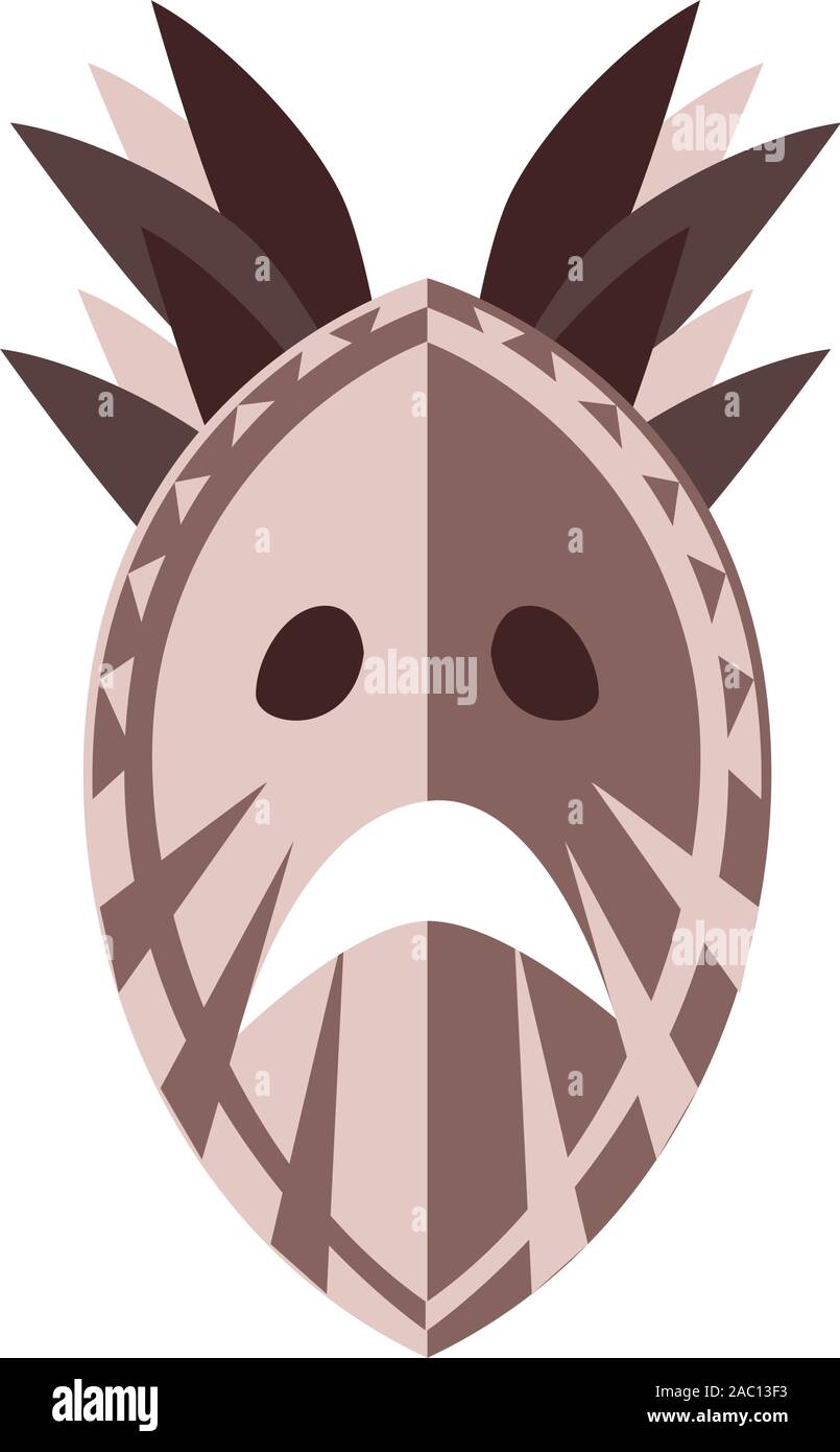 tribal mask on a white background vector illustration design Stock ...