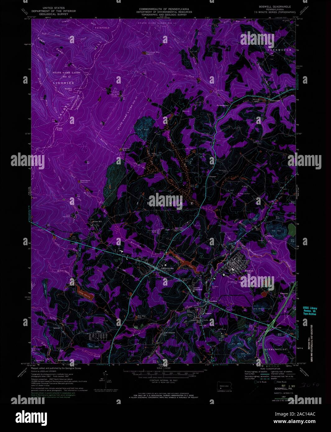 Map of boswell hi-res stock photography and images - Alamy