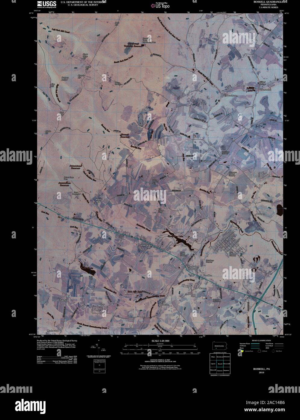 Map of boswell hi-res stock photography and images - Alamy