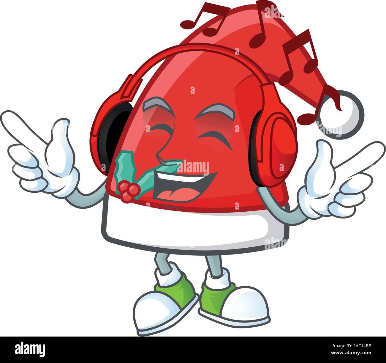 Santa claus listening music icon hi-res stock photography and images ...