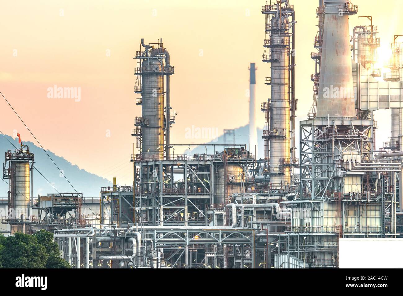 Oil and gas industrial refinery zone,Detail of equipment oil pipeline ...