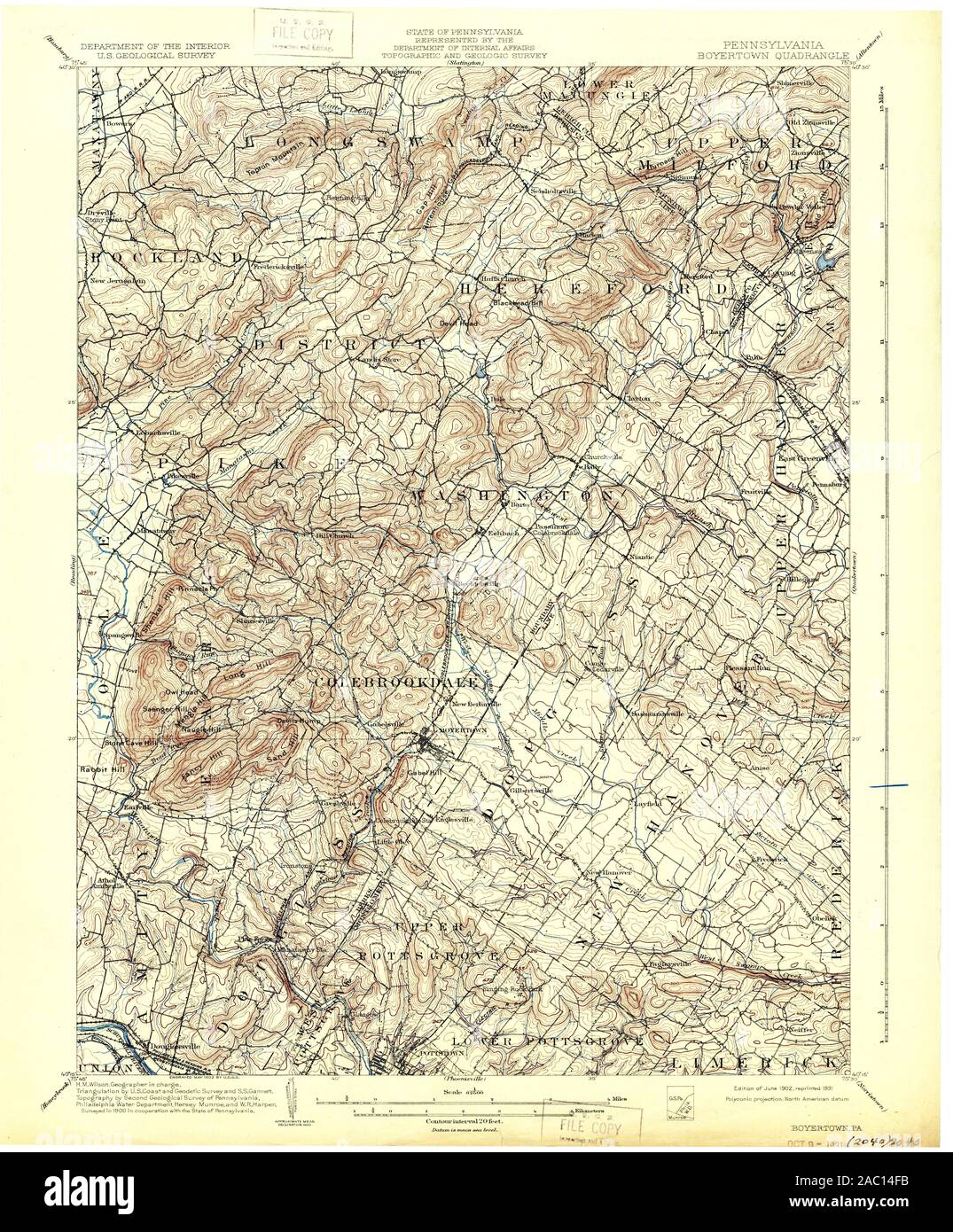 Boyertown map hi-res stock photography and images - Alamy