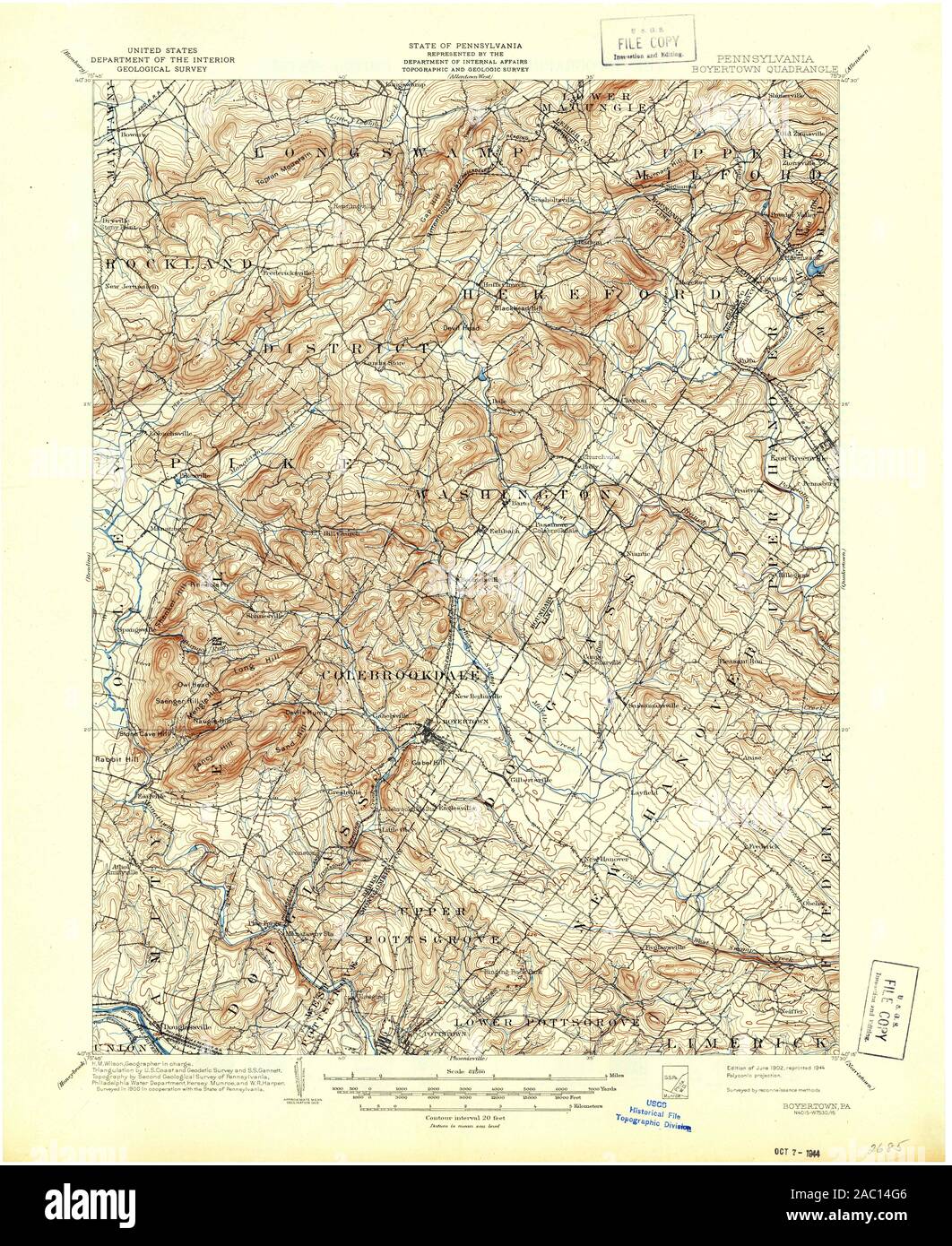 Boyertown map hi-res stock photography and images - Alamy