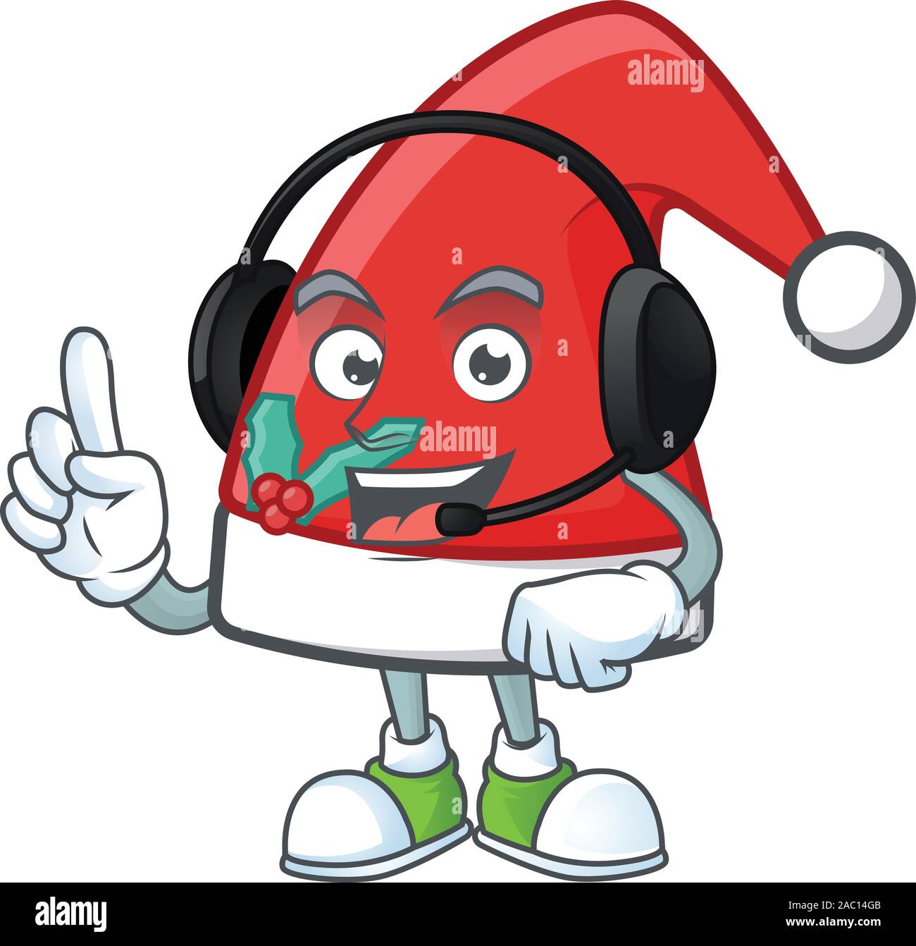 Santa claus listening music icon hi-res stock photography and images ...