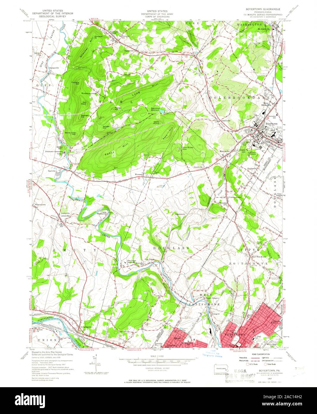 Boyertown map hi-res stock photography and images - Alamy