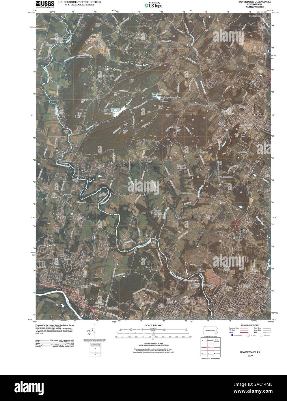 Boyertown map hi-res stock photography and images - Alamy