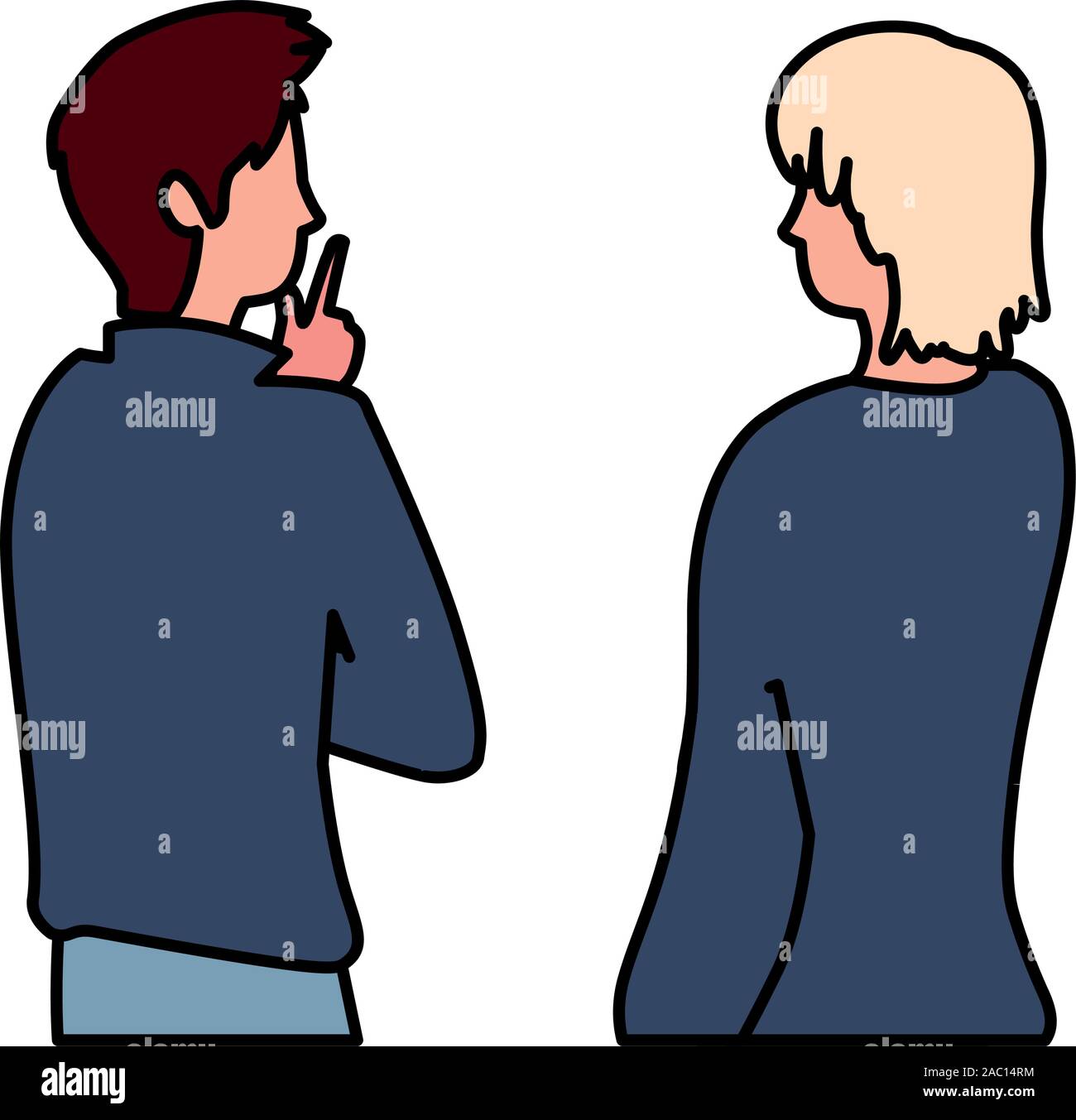 men of back position on white background vector illustration design ...