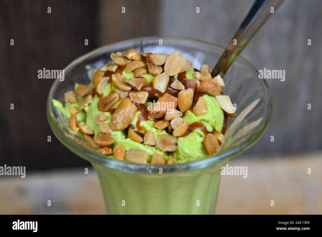 Avocado ice cream at the coffee shop in Dalat, Vietnam Stock Photo - Alamy