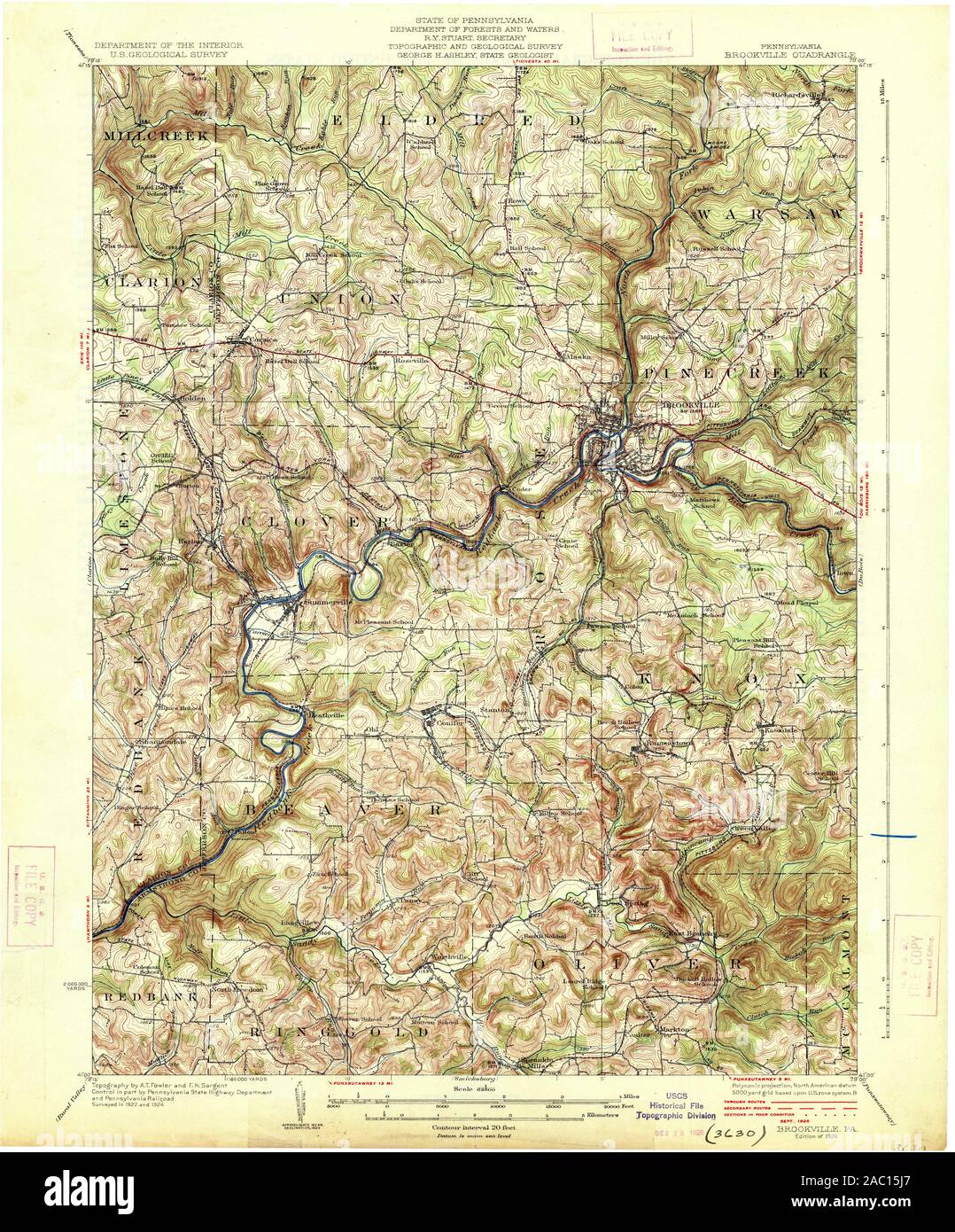 Map of brookville hi-res stock photography and images - Alamy