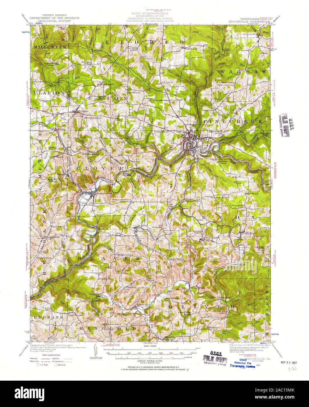 Map of brookville Cut Out Stock Images & Pictures - Alamy