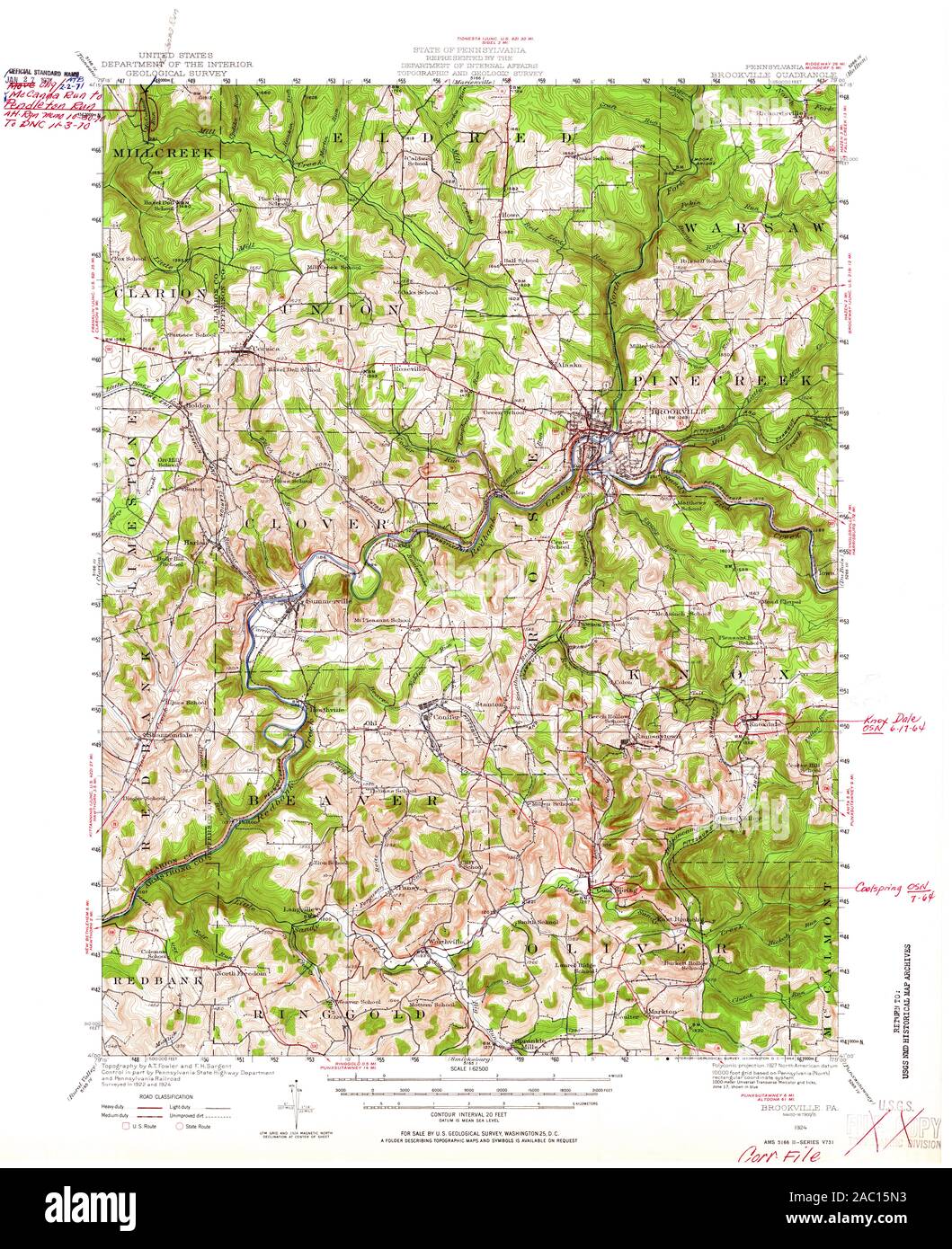 Map of brookville Cut Out Stock Images & Pictures - Alamy