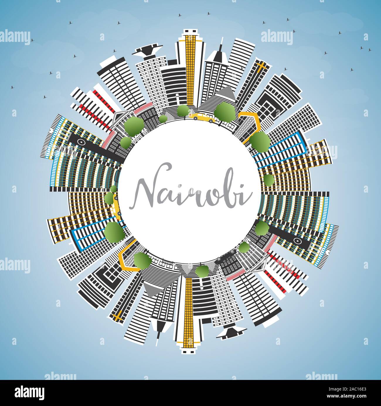Nairobi skyline Stock Vector Images - Alamy
