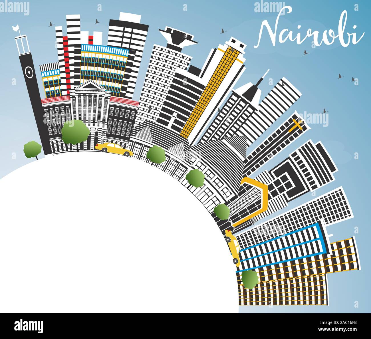 Nairobi skyline Stock Vector Images - Alamy
