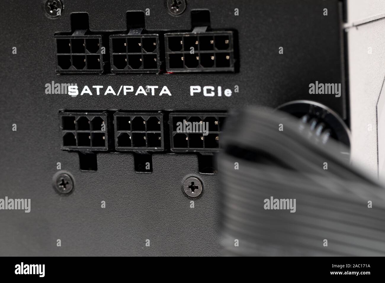 Modular power supply with cables for desktop pc Stock Photo - Alamy