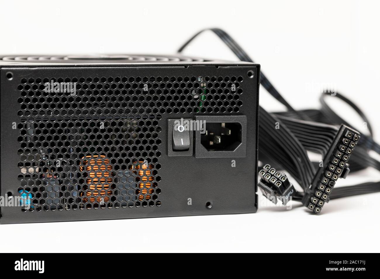 Modular power supply with cables for desktop pc Stock Photo - Alamy