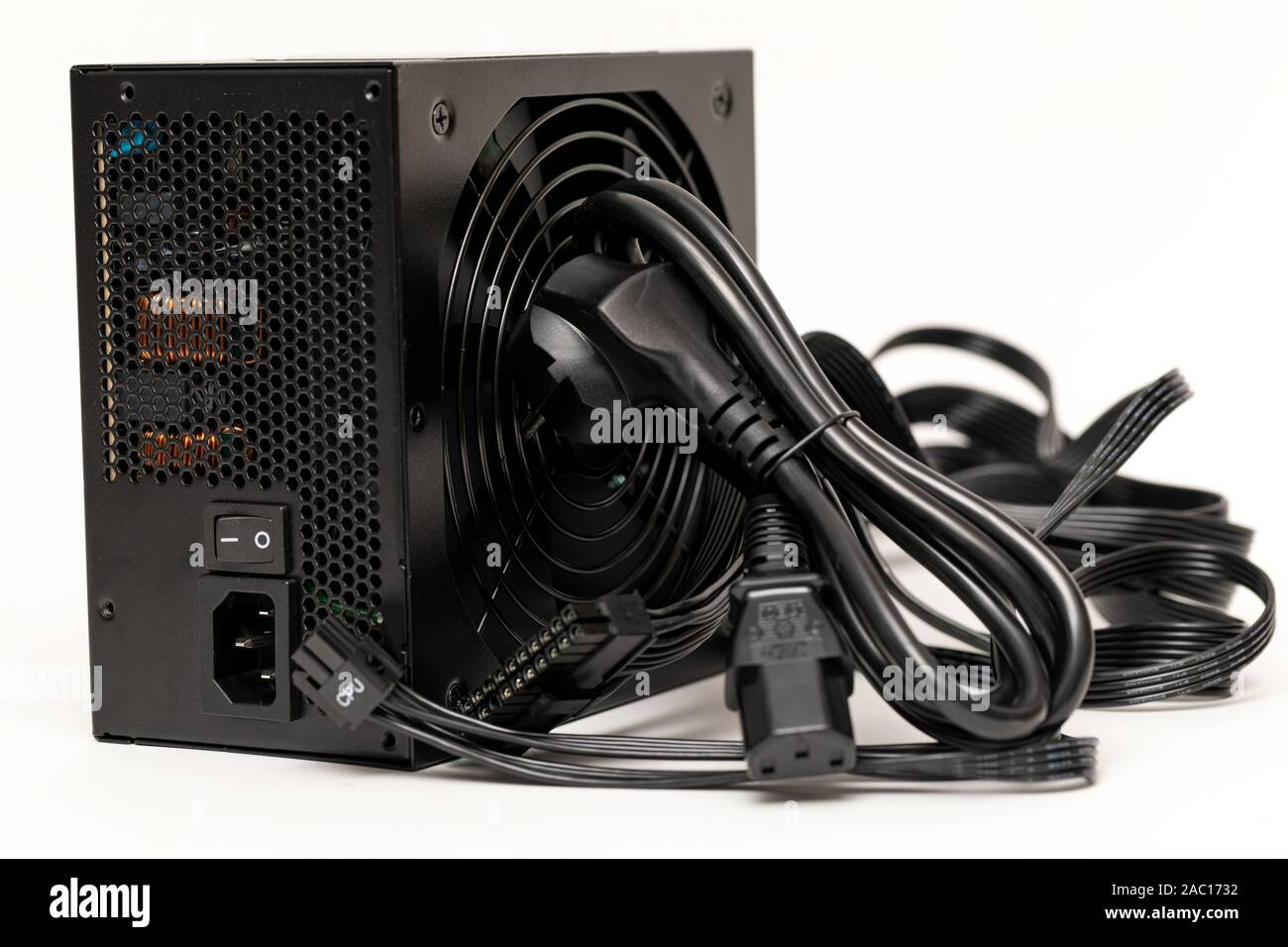 Modular power supply with cables for desktop pc Stock Photo - Alamy